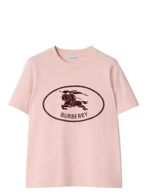 Burberry Burberry Knight Stamp Cotton T-shirt Bouquet