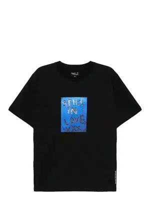 AGNÈS B. Still In Love Screen-print T-shirt - Black