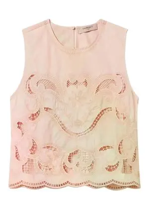 TWINSET Broderie Anglaise Top - Pink