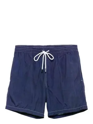 BARBA NAPOLI Logo-patch Swim Shorts - Blue