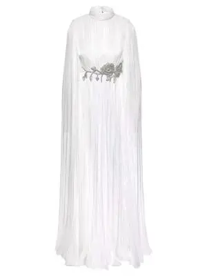 ANA RADU Ana Radu Pleated Cape Gown