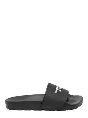Off-White Graphic-print Flip Flops - Black