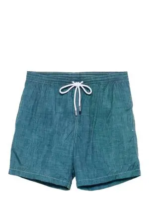 BARBA NAPOLI Logo-patch Swim Shorts - Green