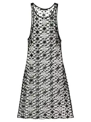 Kiki De Montparnasse Diamante-embroidered Midi Dress - Black