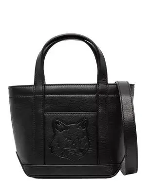 Maison Kitsuné Mini Fox Head Tote Bag - Black
