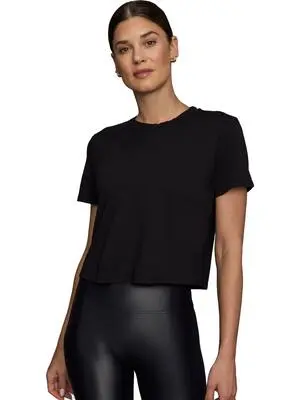 Carbon38 Boxy Crop Tee - Black
