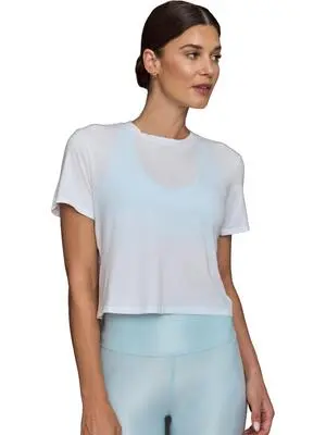 Carbon38 Boxy Crop Tee - White
