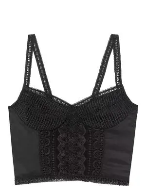 Charo Ruiz Ibiza Sannie Crop Top - Black