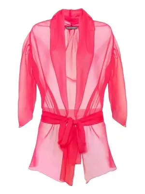 Alberta Ferretti Silk Jacket - Pink