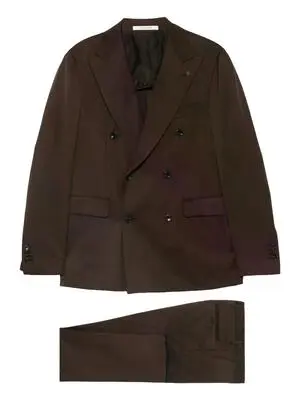 Tagliatore Virgin-wool Suit - Brown