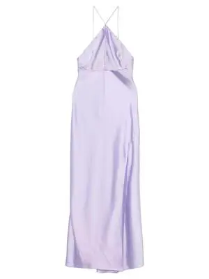 Patrizia Pepe Satin Maxi Dress - Purple