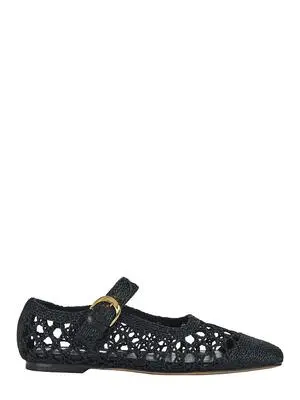 EMME PARSONS Tramonto Mary Jane - Black Woven Raffia