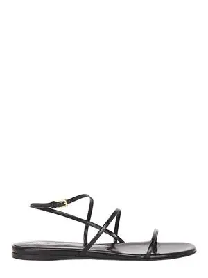 Khaite Loop Flat Sandal - Black