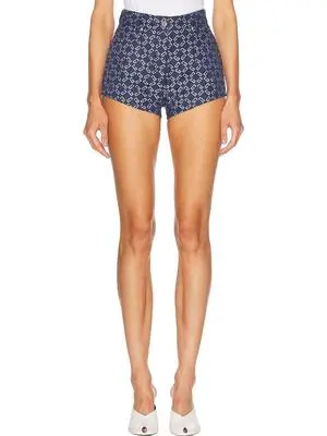 Givenchy Monogram Denim Shorts - Denim Blue