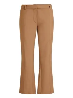 Marni Wool-crepe Kick-flare Pants - Light Brown