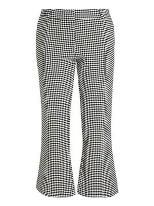 Marni Gingham Kick-flare Twill Pants - Black