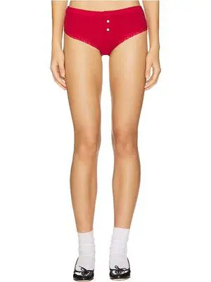 Frankies Bikinis X Bella Hadid Bluebell Rib Short - Cardinal
