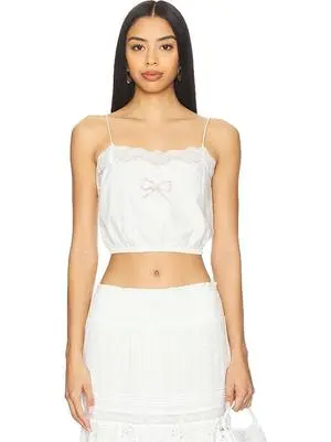 LoveShackFancy Aliaya Top - Optic White