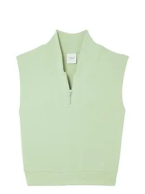 Varley Loretta Jersey Sleeveless Half-zip Sweatshirt - Green