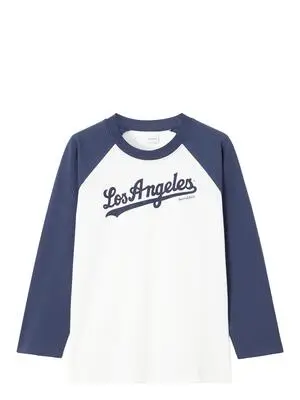SPORTY & RICH La Dodgers Printed T-shirt - Blue