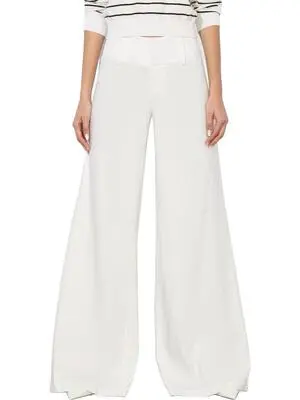 Alice + Olivia Olivia Linen Pant - White