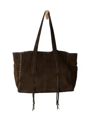 Free People Wren Whipstitch Tote Espresso