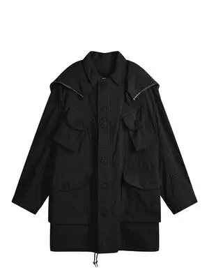 Junya Watanabe X C.p Company Nylon Oxford Goggle Jacket - Black