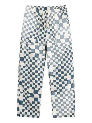 SERVICE WORKS Printed Chef Pant - Teal Checker