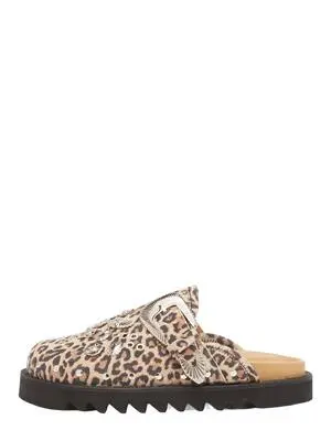 Toga Suede Mules - Leopard Print