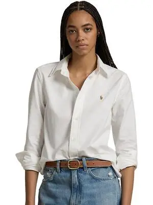 Ralph Lauren Stretch Slim Fit Oxford Shirt - White