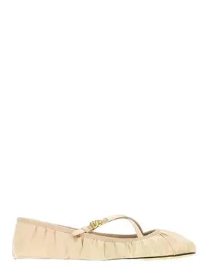 Dolce & Gabbana Leather Ballerina Shoes - Neutrals