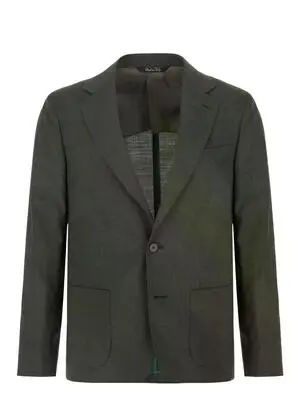 COLAMARINO Wool Single-breasted Blazer - Green