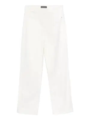 Lorena Antoniazzi Logo-patch Trousers - White