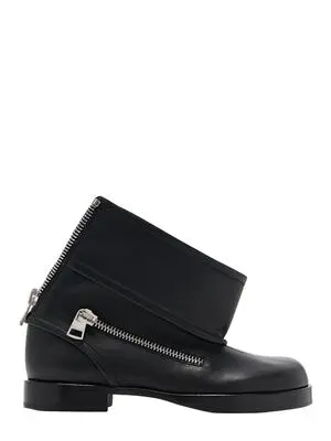 JW Anderson Leather Biker Boots - Black