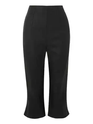 Faithfull The Brand Capri Cropped Linen Pants - Black