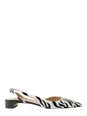 Gabriela Hearst Delia Appliquéd Leather Slingback Pumps - White
