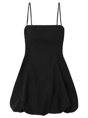 Faithfull The Brand Lera Cotton-poplin Mini Dress - Black
