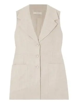 Faithfull The Brand Josette Linen Vest - Neutrals