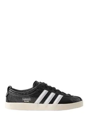 Adidas Originals By Alexander Wang Blanc Croc-effect Glossed-leather Sneakers - Black