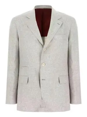 Brunello Cucinelli Single-breasted Blazer - Grey