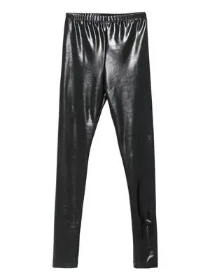 Junya Watanabe Faux-leather Leggings - Black