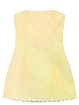 Elisabetta Franchi Raffia Mini Dress - Yellow