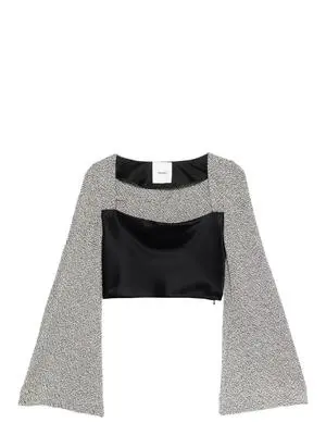 Nanushka Tasula Crop Top - Black