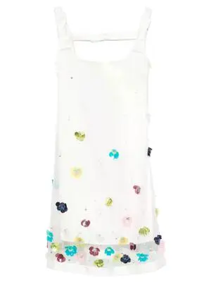 Viktor & Rolf Embroidered Mini Dress - White