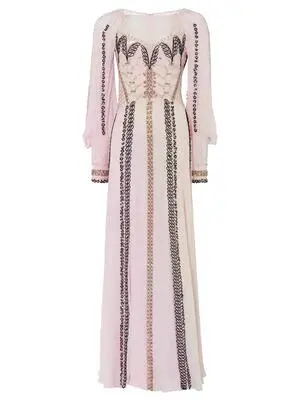 TEMPERLEY LONDON Long-sleeve Maxi Dress - Pink