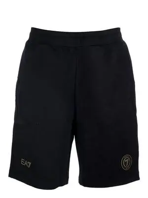 Emporio Armani Logo-patch Track Shorts - Black