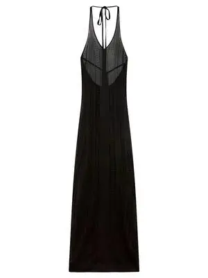 DONDE ESTEBAN Guayabera Knitted Maxi Dress - Black