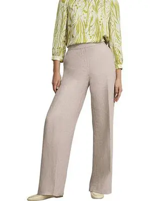 HOBBS LONDON Alessia Linen Trousers - Neutral