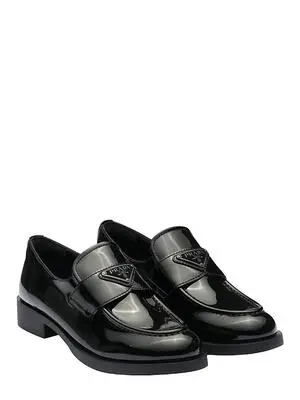 Prada Patent Leather Loafers - Black