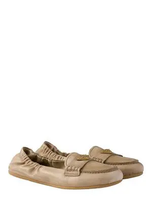 Prada Nappa Leather Loafers - Neutral